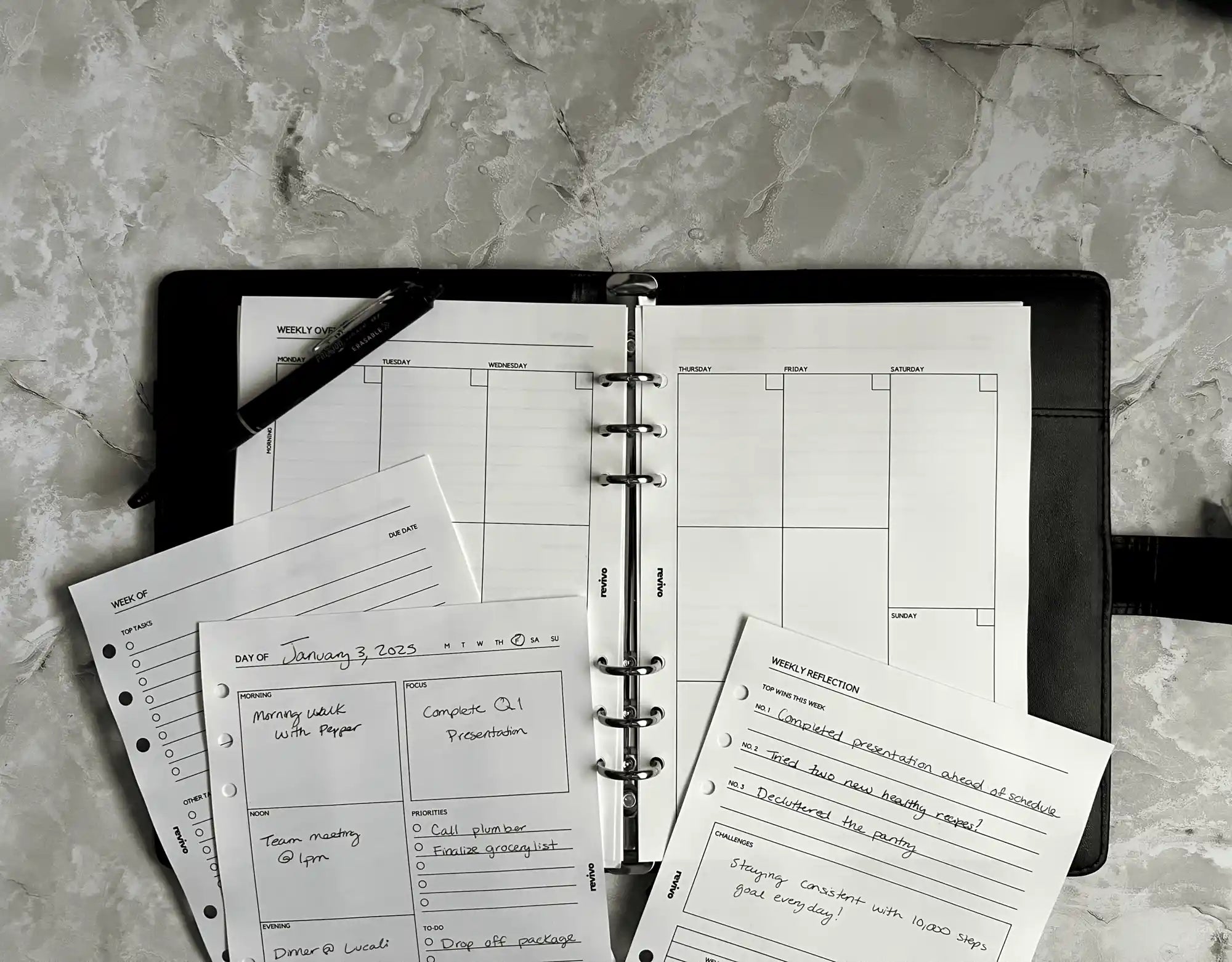 Reusable Planner Inserts | Revivo Planners | Reusable A5 Planners